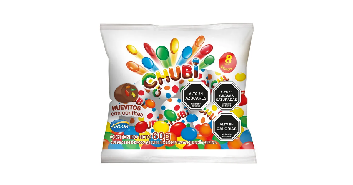 CHUBI CHOCOLATE HUEVO BOLSA (8 un. / 60 g.) | SoloTodo.cl