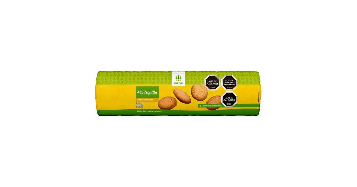 TOTTUS Galleta Dulce Sabor Mantequilla (200 g.) | SoloTodo.cl