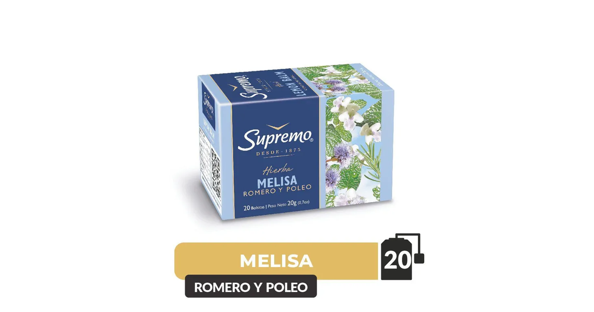 SUPREMO Hierba melisa en bolsitas (20 un. / 20 g.) | SoloTodo.cl