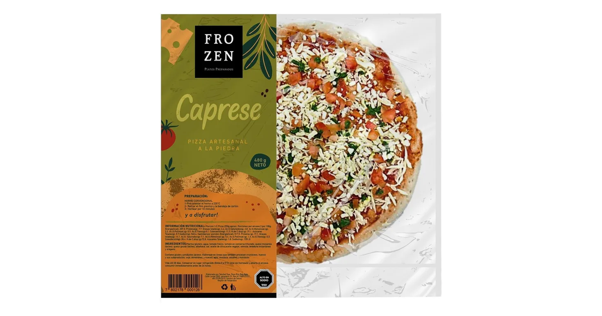 FRO ZEN Pizza Artesanal Caprese a la Piedra (480 g.) | SoloTodo.cl