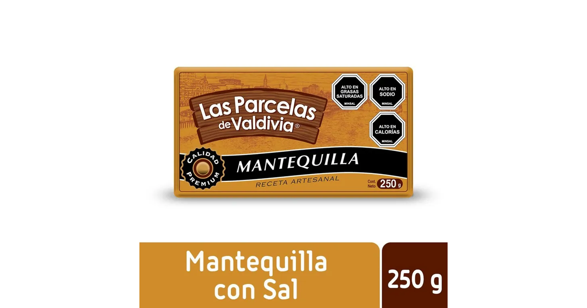 LAS PARCELAS DE VALDIVIA Mantequilla con Sal (250 g.) | SoloTodo.cl