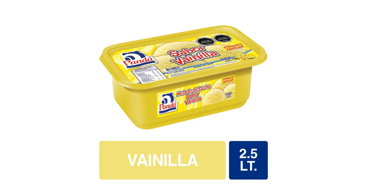 PANDA Helado de Leche Sabor Vainilla (2500 mL.) | SoloTodo.cl