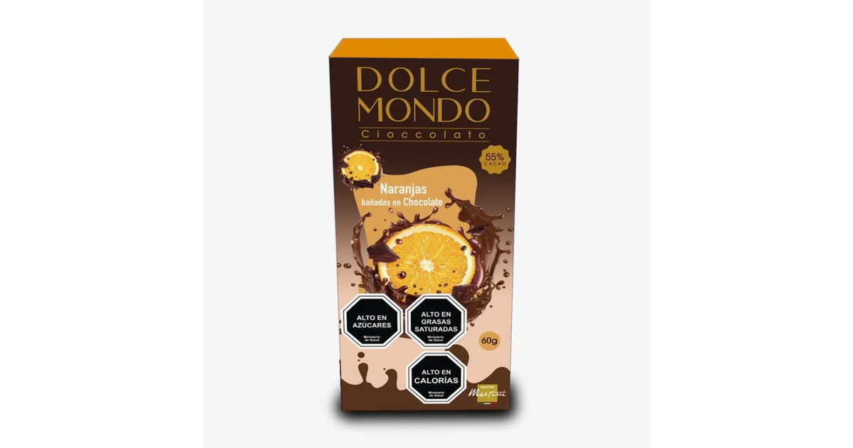 DOLCE MONDO Naranjas Bañadas en Chocolate 55% Cacao (60 g.) | SoloTodo.cl