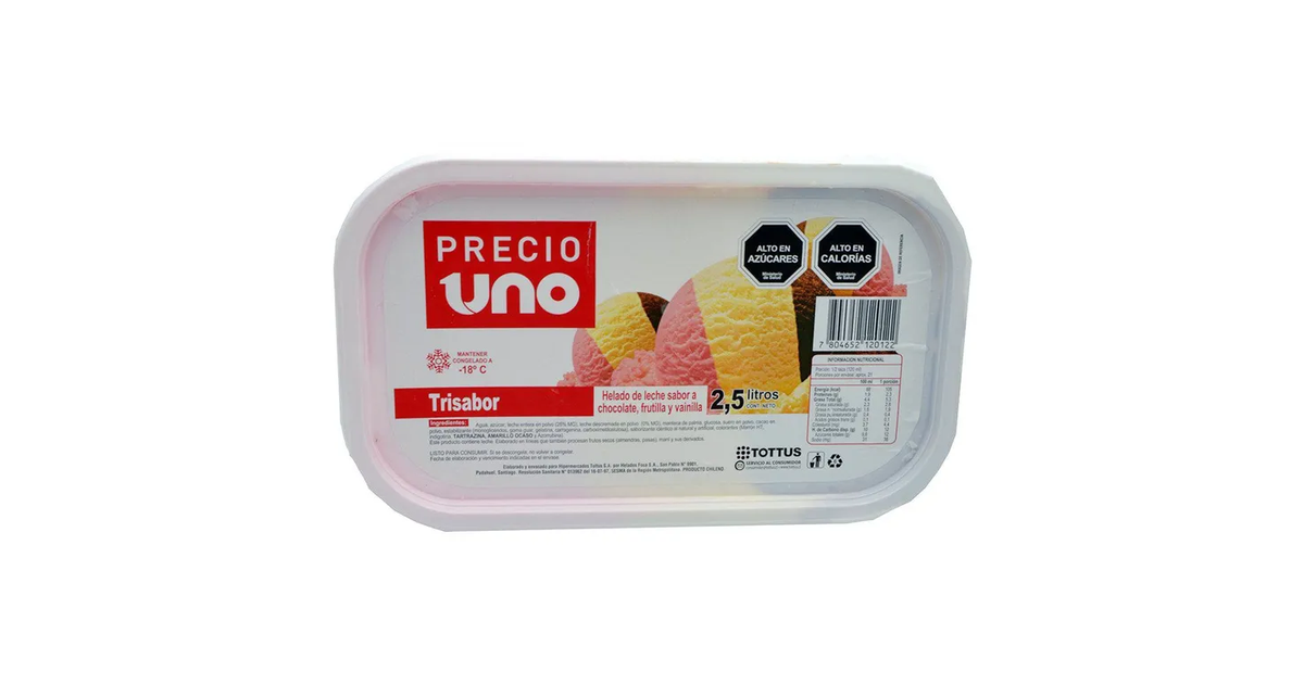 PRECIO UNO Helado Trisabor (2500 mL.) | SoloTodo.cl