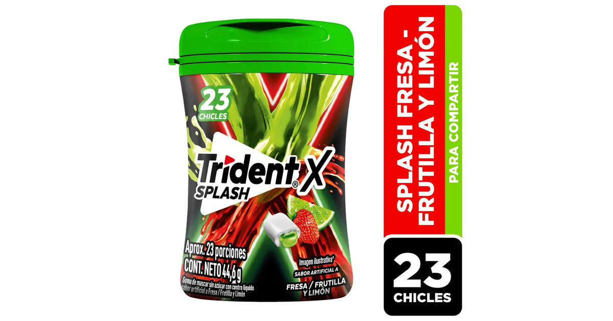 TRIDENT Chicle X Splash Frutilla Limón (44,6 g.) | SoloTodo.cl