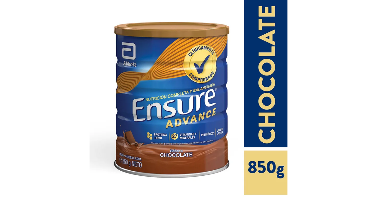 ENSURE ADVANCE Alimento en Polvo Ensure Sabor Chocolate (850 g ...
