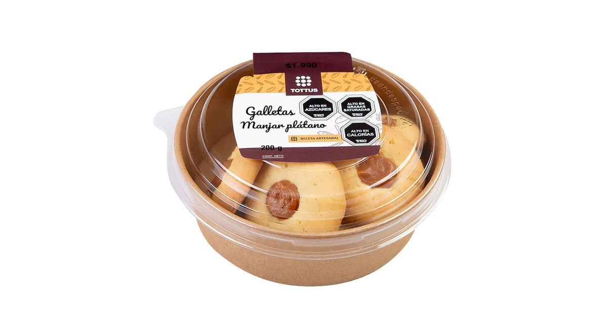 TOTTUS Galletas Manjar Plátano (200 g.) | SoloTodo.cl