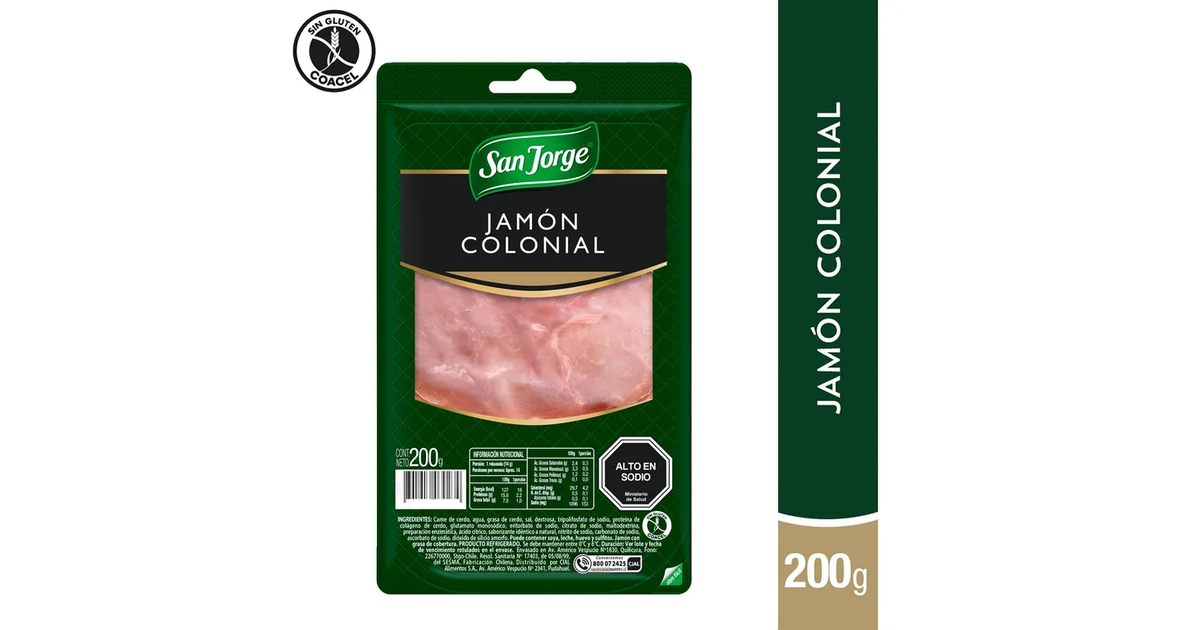 SAN JORGE Jamón Colonial (200 g.) | SoloTodo.cl