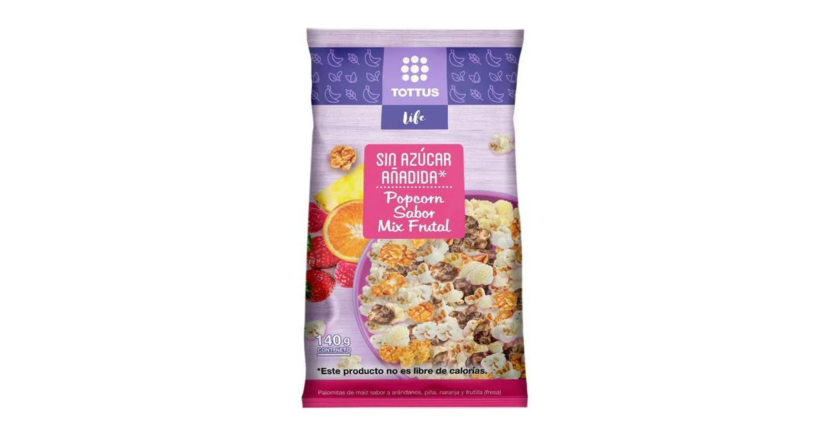 TOTTUS LIFE Pop Corn Sabor Mix Frutal (140 g.) | SoloTodo.cl