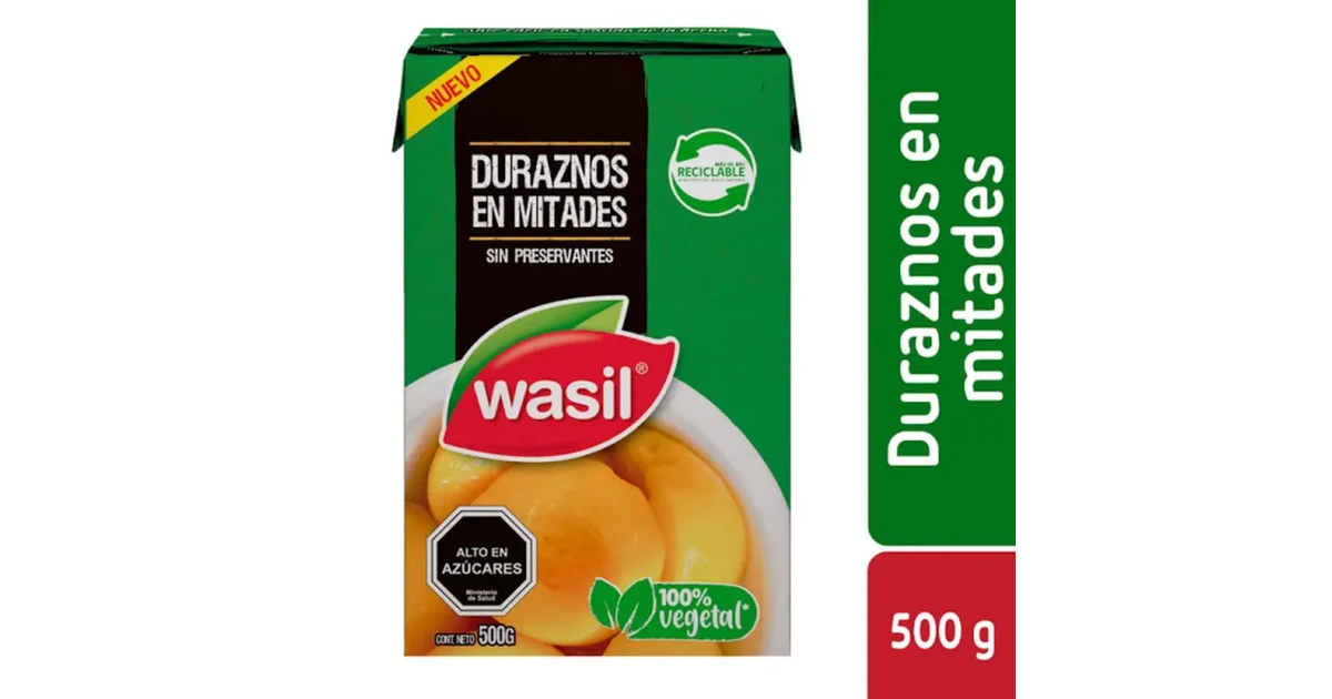 Wasil Duraznos en Mitades (500 g.) | SoloTodo.cl