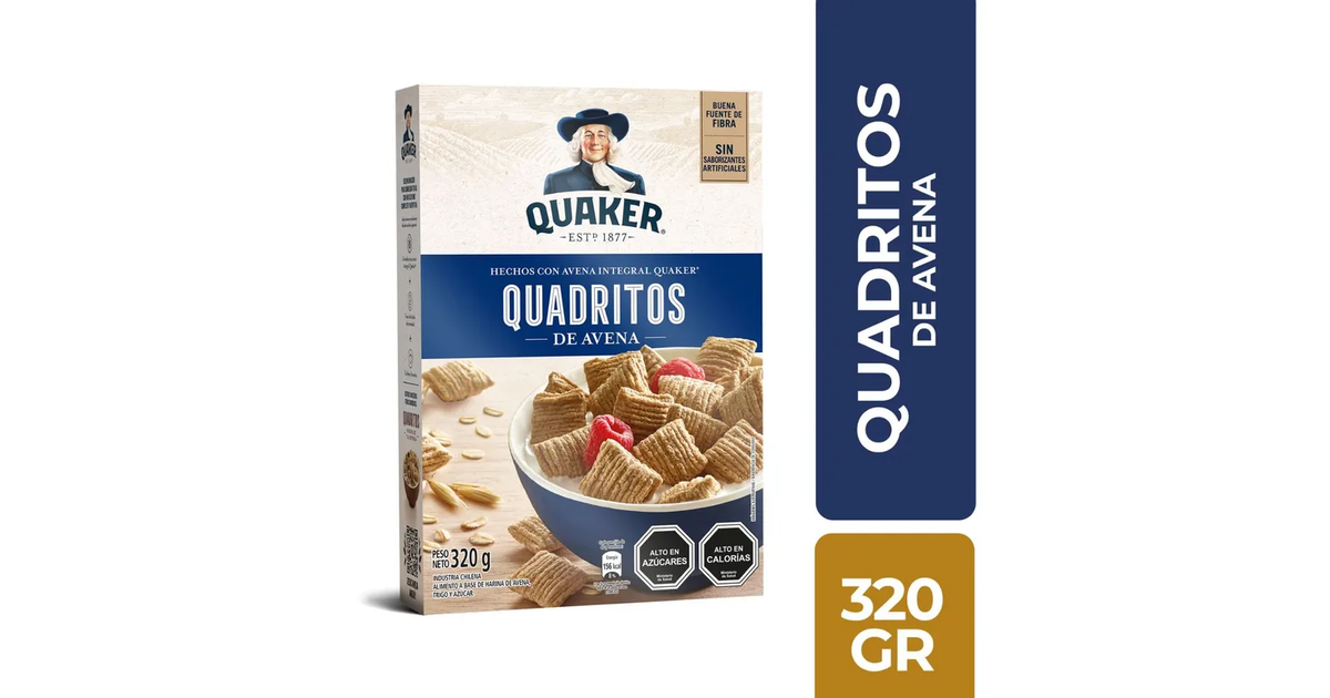 QUAKER Cereal Quadritos Avena Original (320 g.) | SoloTodo.cl