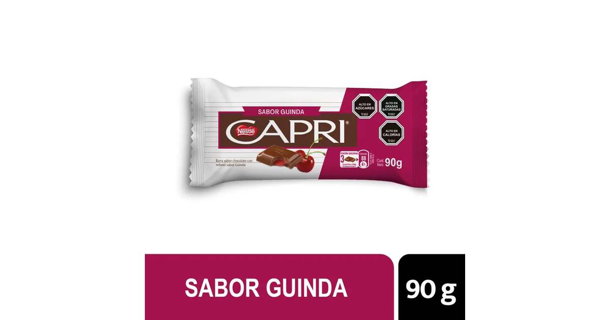 CAPRI Chocolate en Barra Relleno Sabor Guinda (90 g.) | SoloTodo.cl