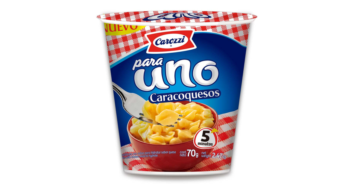 Carozzi Pasta caracoquesos para uno (70 g.) | SoloTodo.cl