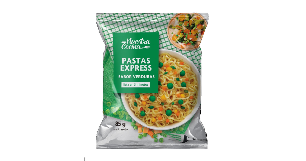 Nuestra Cocina Pasta express sabor verduras (85 g.) | SoloTodo.cl