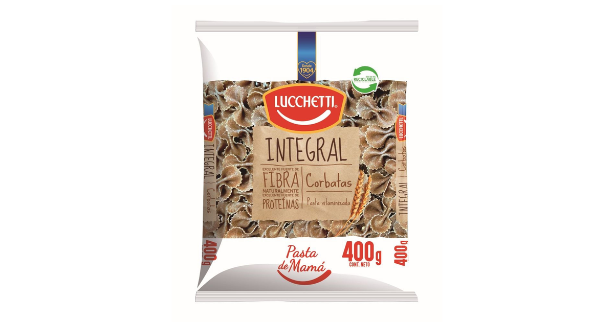 Lucchetti Pasta corbata integral 88 (400 g.) | SoloTodo.cl