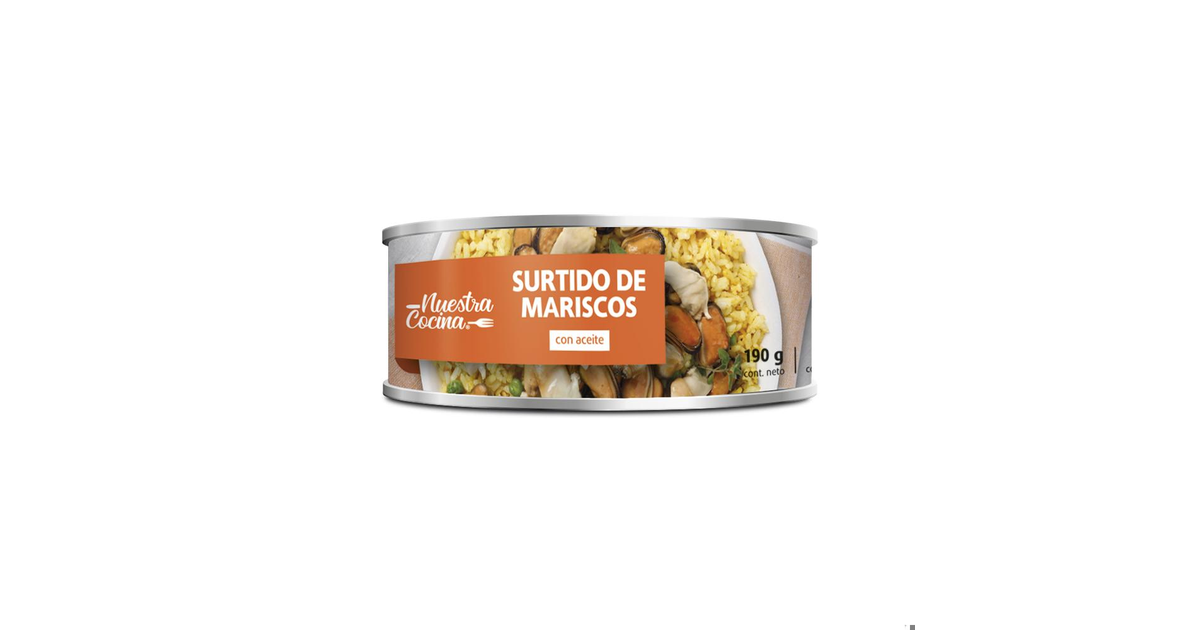 Nuestra Cocina Surtido de mariscos en aceite (190 g.) | SoloTodo.cl