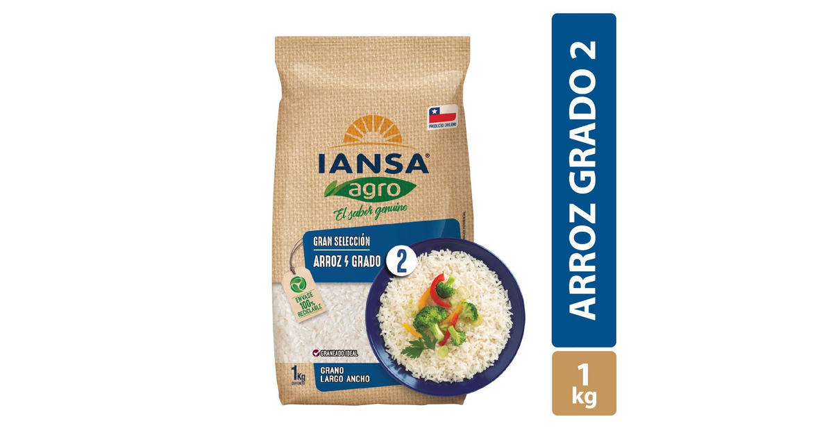 Iansa Agro Arroz G2 grano largo ancho (1000 g.) | SoloTodo.cl