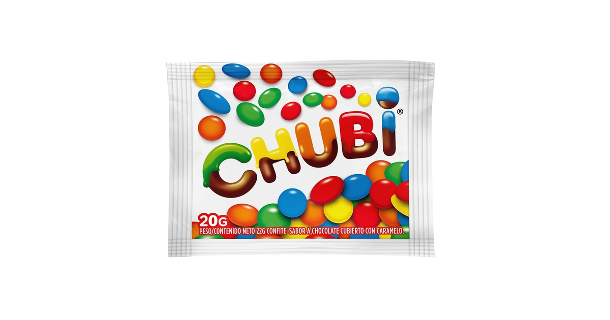 Chubi Confite sabor chocolate con caramelo (24 un. / 480 g.) | SoloTodo.cl