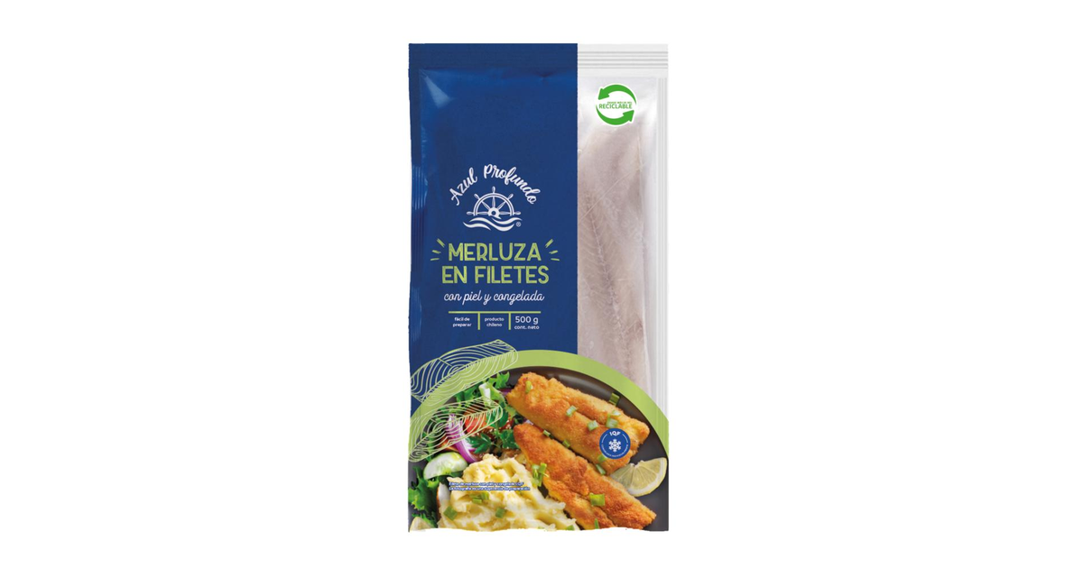 Azul Profundo Filete de merluza con piel congelado (500 g.) | SoloTodo.cl
