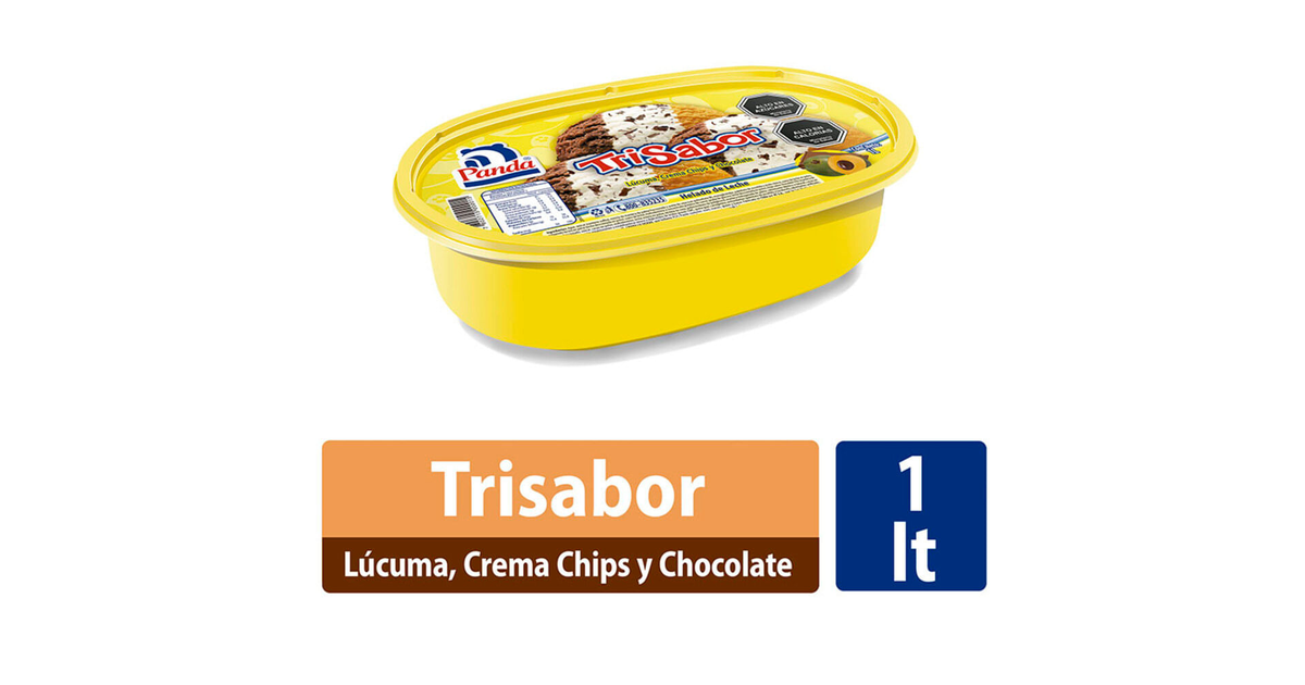 Panda Helado lúcuma/chocolate/crema chip (1000 mL.) | SoloTodo.cl