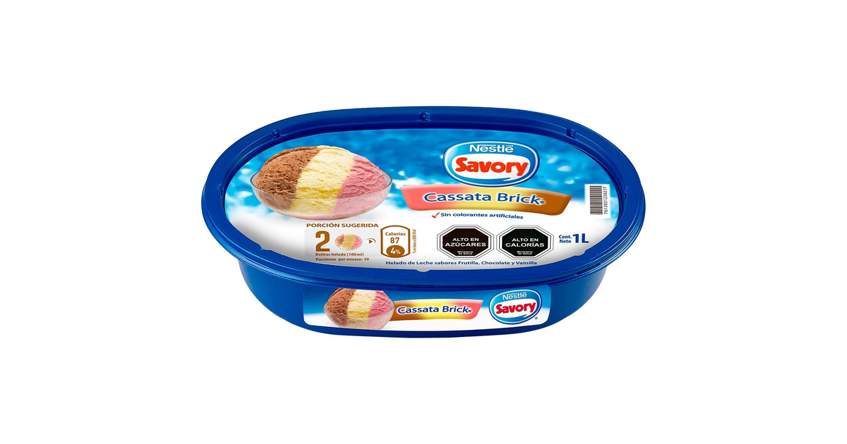 Savory Helado cassata brick (1000 mL.) | SoloTodo.cl