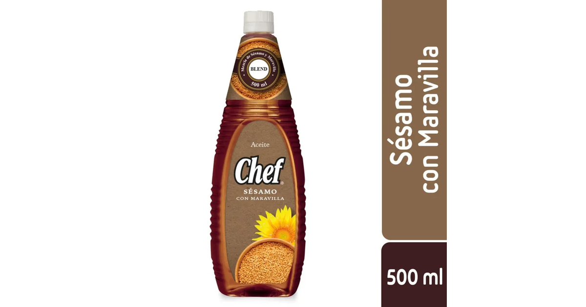 CHEF Aceite Sésamo con Maravilla (500 mL.) | SoloTodo.cl