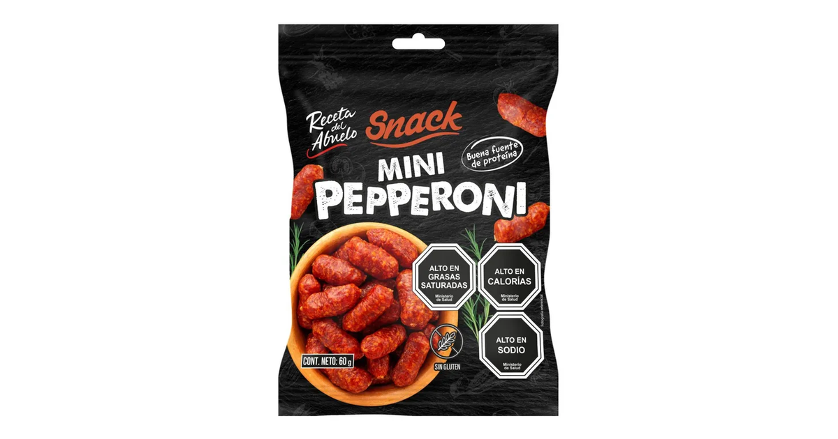 RECETA DEL ABUELO Mini Pepperoni Snack (60 g.) | SoloTodo.cl
