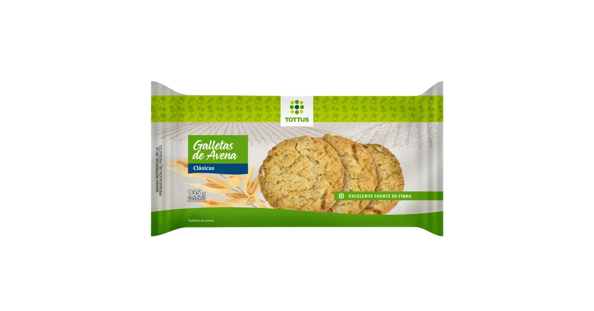 TOTTUS Galleta de Avena Clásica (135 g.) | SoloTodo.cl