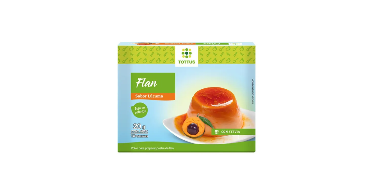 TOTTUS Flan Light Sabor Lúcuma (20 g.) | SoloTodo.cl