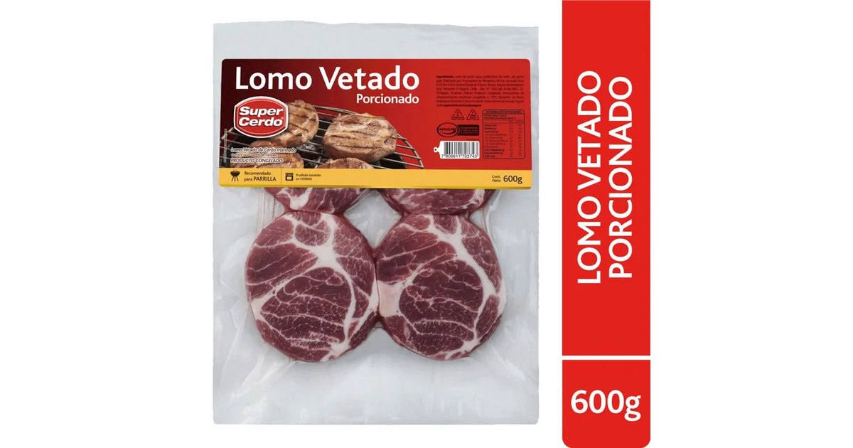 SUPER CERDO Lomo Vetado Porcionado (600 g.) | SoloTodo.cl