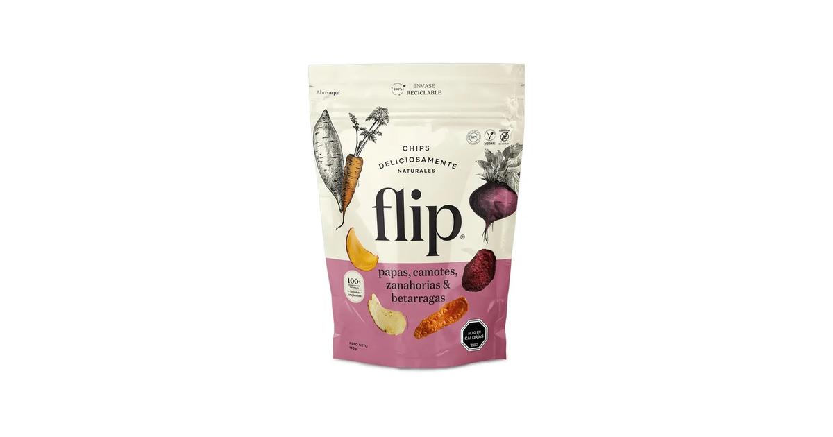 FLIP Chips Mix Flip Papa Camote Zanahoria Betarraga (140 g.) | SoloTodo.cl