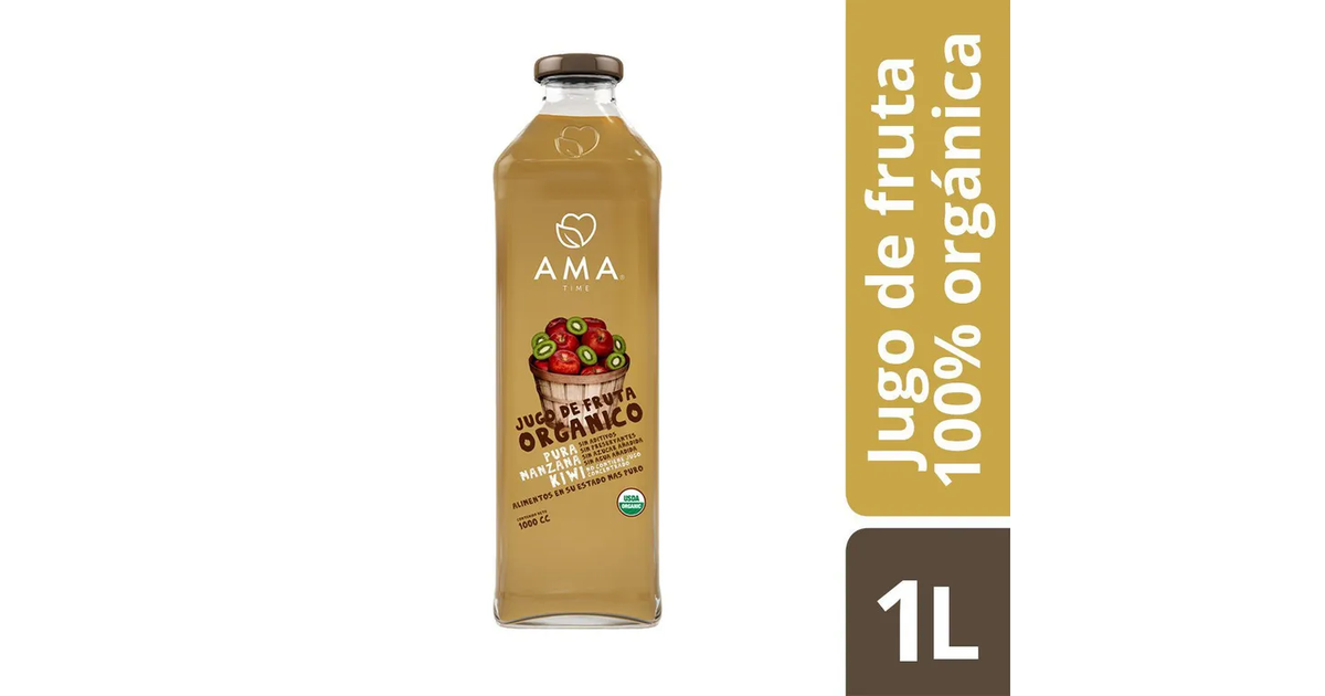AMA Jugo Manzana Kiwi Organico (1000 mL.) | SoloTodo.cl