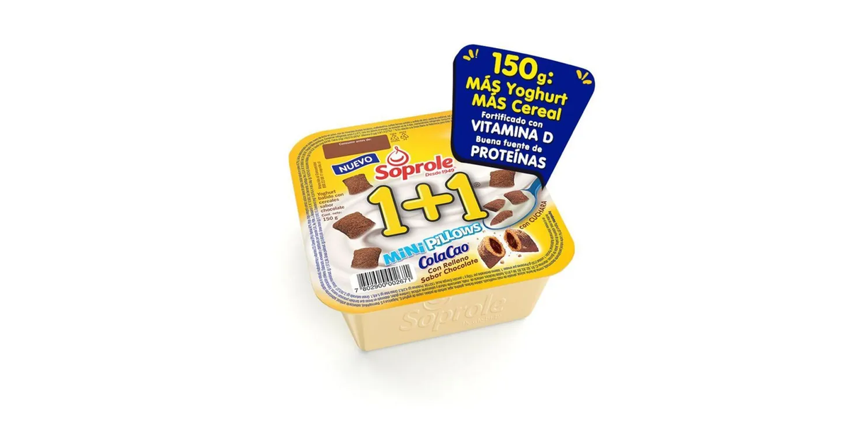 SOPROLE Yoghurt 1+1 Min Pillo con Cuchara (140 g.) | SoloTodo.cl