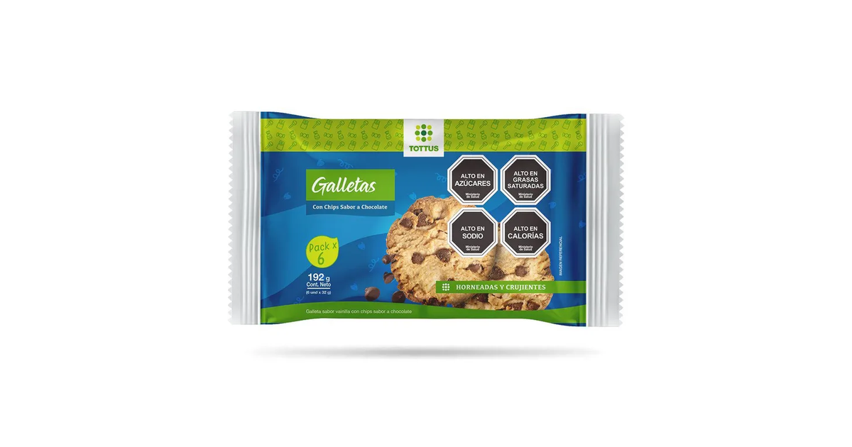 TOTTUS Galleta Dulce Choco Chips (192 g.) | SoloTodo.cl