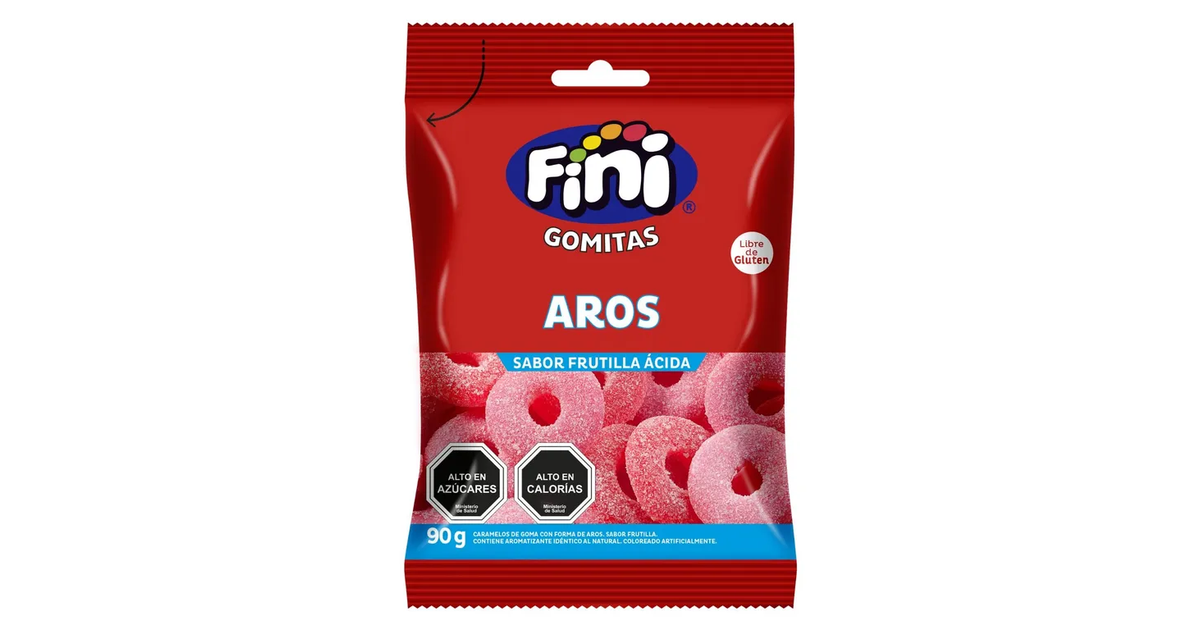 FINI Gomitas Aro Sabor Frutilla Ácida (90 g.) | SoloTodo.cl