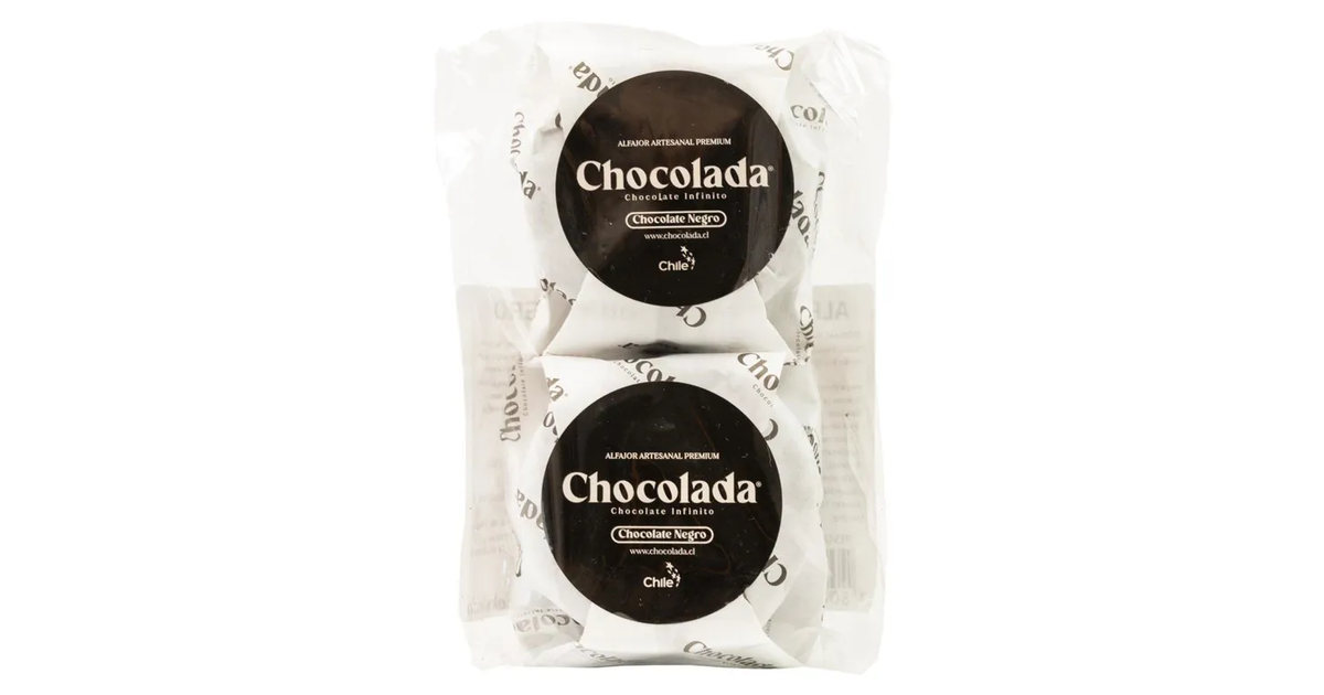 CHOCOLADA Alfajor Artesanal Chocolate Negro (2 un. / 110 g.) | SoloTodo.cl