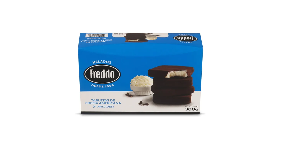 FREDDO TABLETAS CREMA AMERICANA (6 un. / 300 g.) | SoloTodo.cl