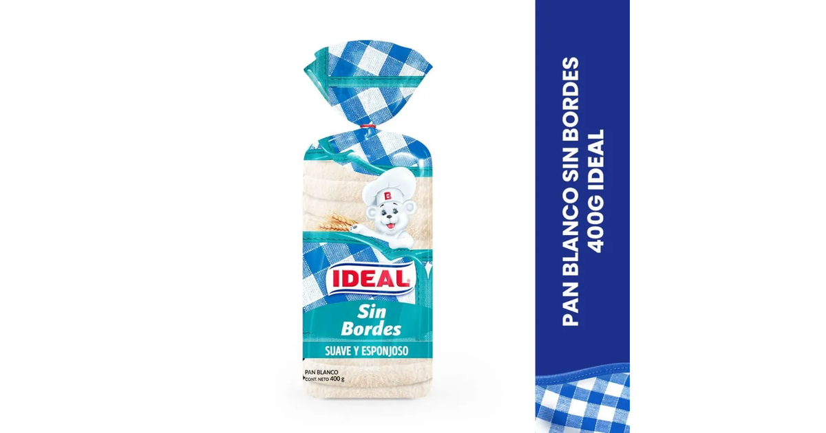 IDEAL Pan de Molde Blanco Sin Borde (400 g.) | SoloTodo.cl