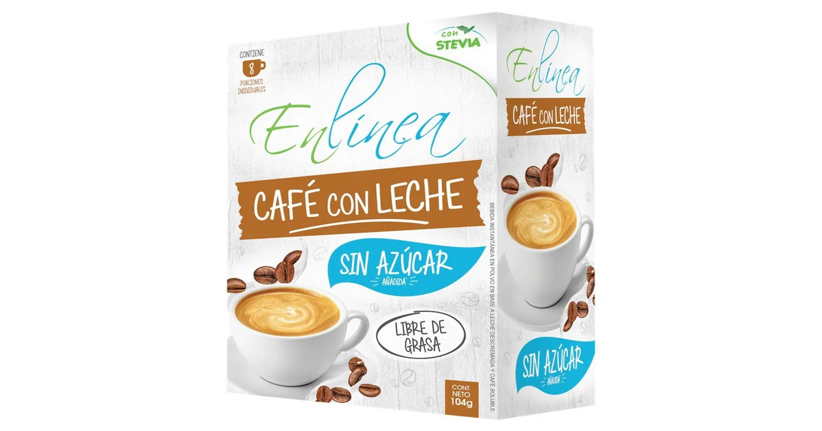 EN LINEA Café Con Leche Sin Azúcar en Sobres (8 un. / 104 g.) | SoloTodo.cl