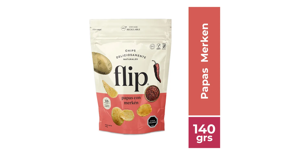 FLIP Chips Papa Merkén (140 g.) | SoloTodo.cl