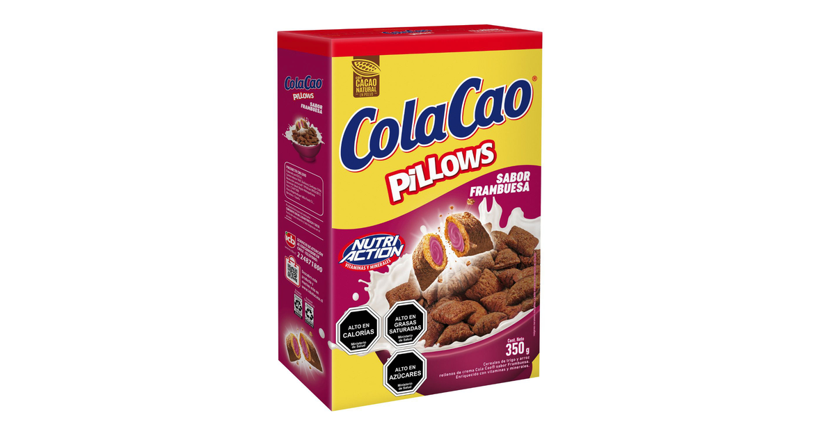 Cola Cao Cereal Pillows Frambuesa (350 g.) | SoloTodo.cl