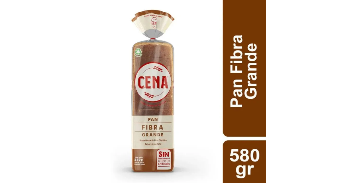 CENA Pan de Molde Integral Fibra Grande (580 g.) | SoloTodo.cl