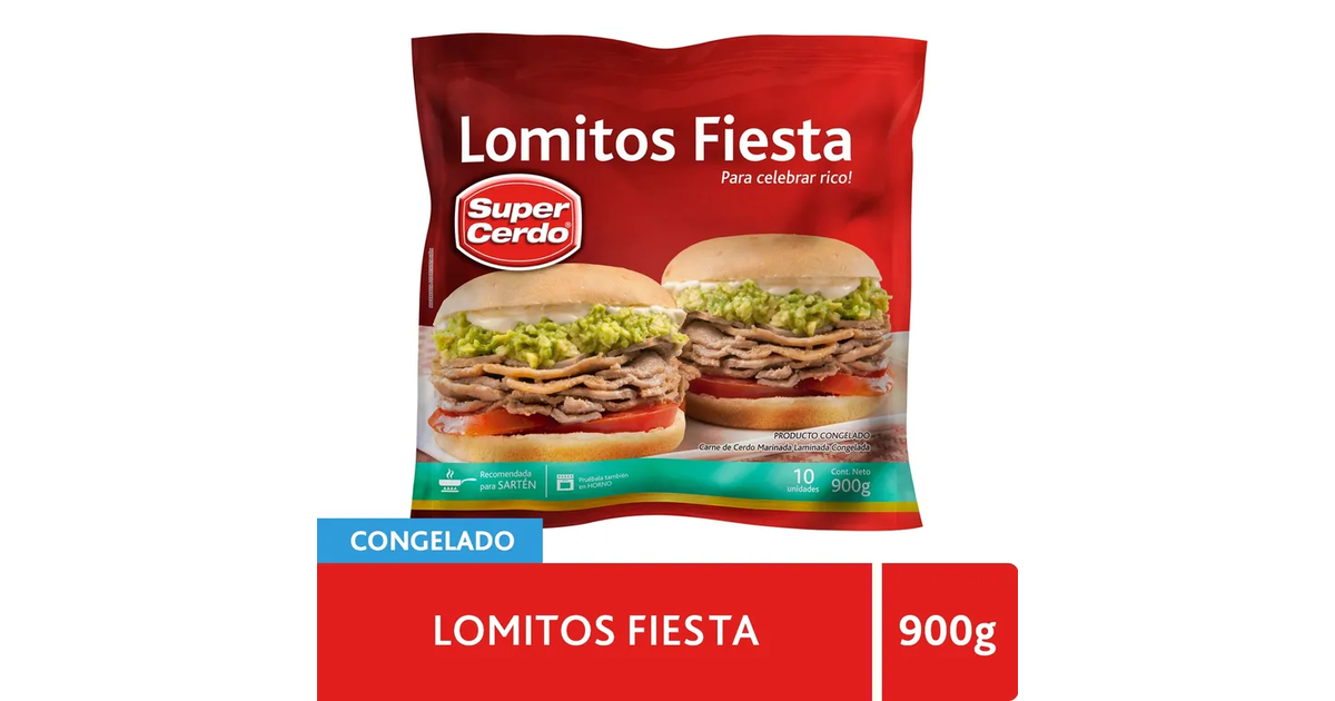 SUPER CERDO Lomito de Cerdo Congelado (10 un. / 900 g.) | SoloTodo.cl