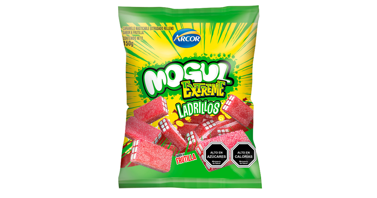 Arcor Mogul Extreme Ladrillitos Frutilla (150 g.) | SoloTodo.cl