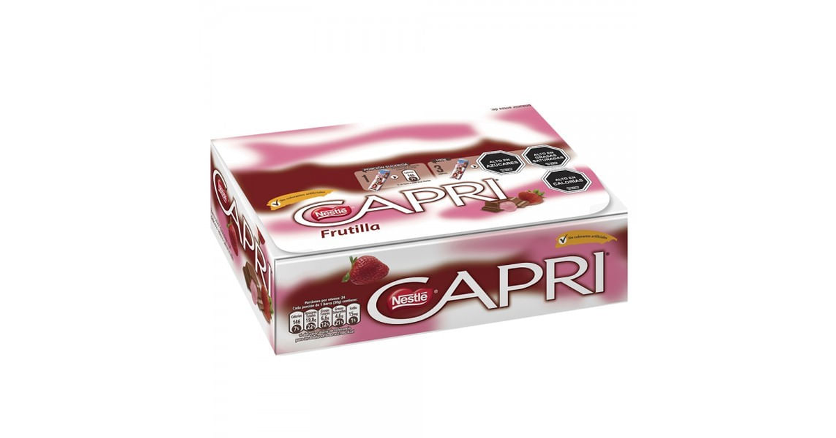 Capri Estuche chocolate capri relleno frutilla (24 un. / 7200 g ...