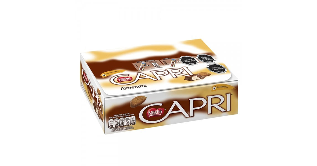 Capri Estuche chocolate capri relleno almendra (24 un. / 7200 g ...
