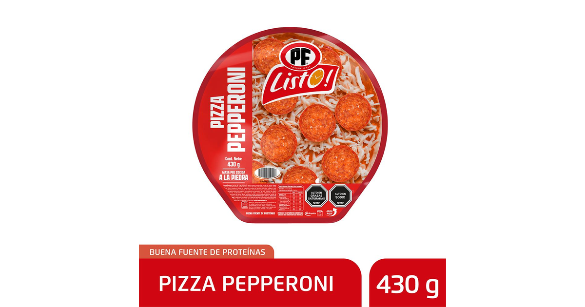 Pf Listo Pizza pepperoni (430 g.) | SoloTodo.cl