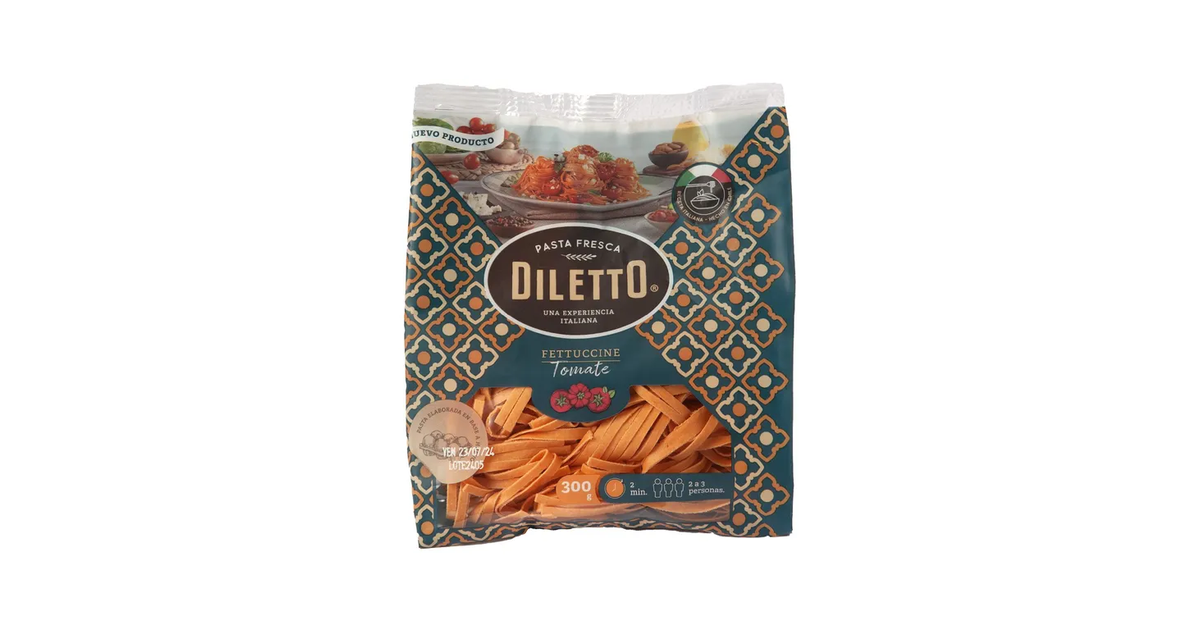 DILETTO Pasta Fettuccine Tomate (300 g.) | SoloTodo.cl