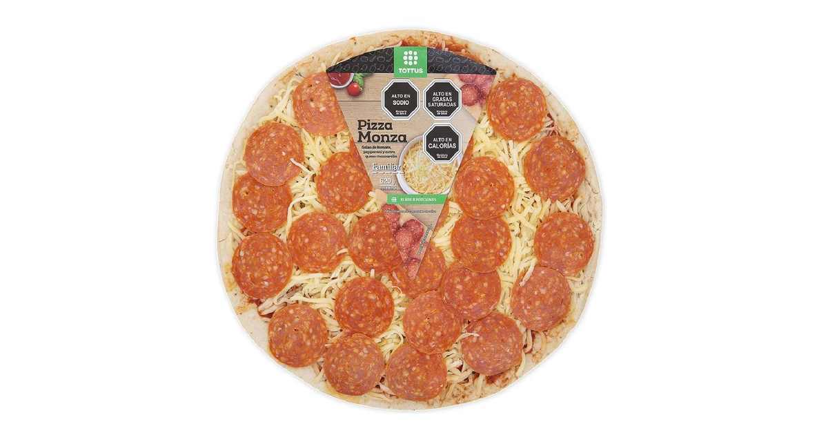 TOTTUS Pizza Monza Familiar con Peperoni 28 Cm (620 g.) | SoloTodo.cl