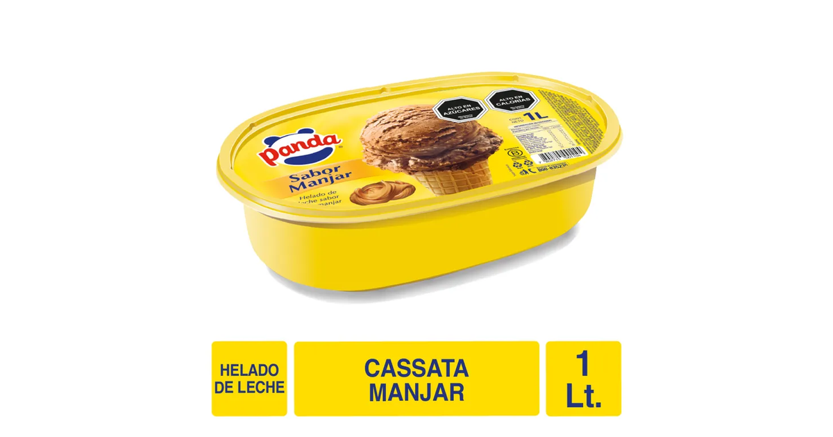 PANDA Helado de Leche Sabor Manjar Cassata (1000 mL.) | SoloTodo.cl